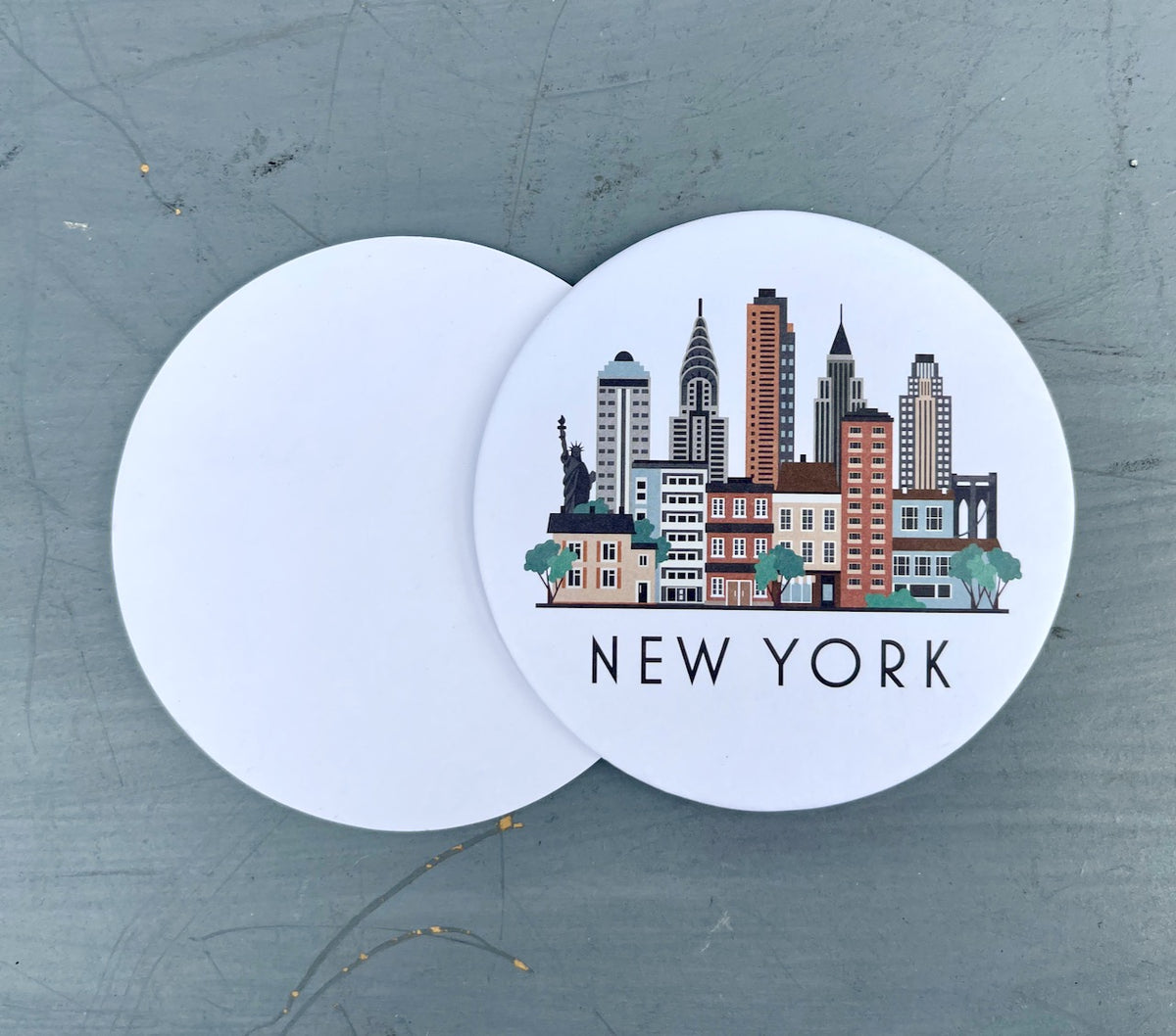 New York City Paper Pulp Board Coasters | Set of 15 With Black Metal S ...